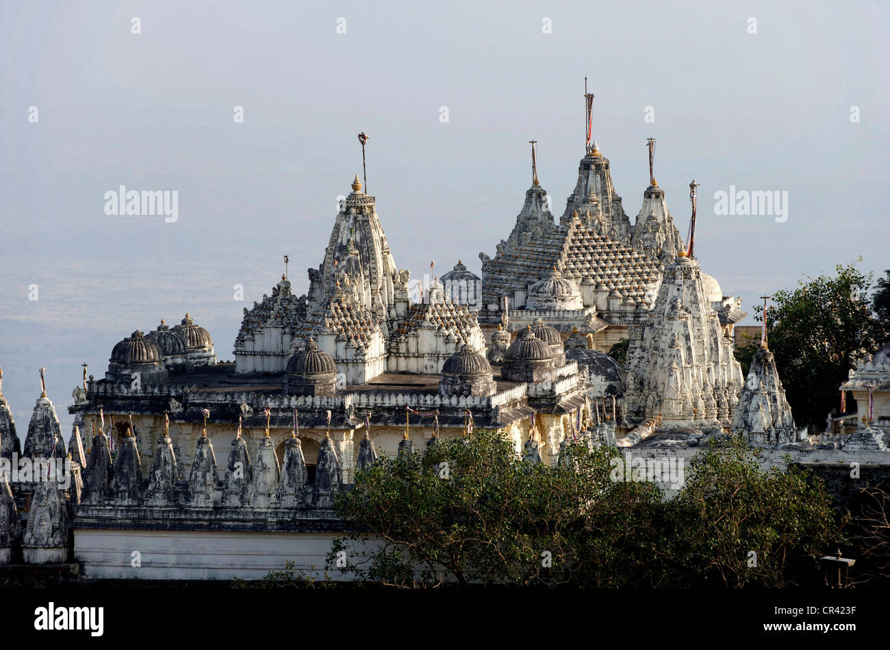 India, Gujarat State, Shatrunjaya Hill, Palitana Temples Stock Photo ...
