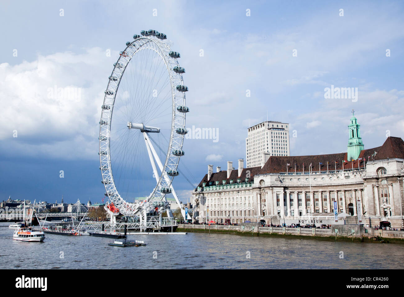 The London Eye and County Hall Stock Photo - Alamy