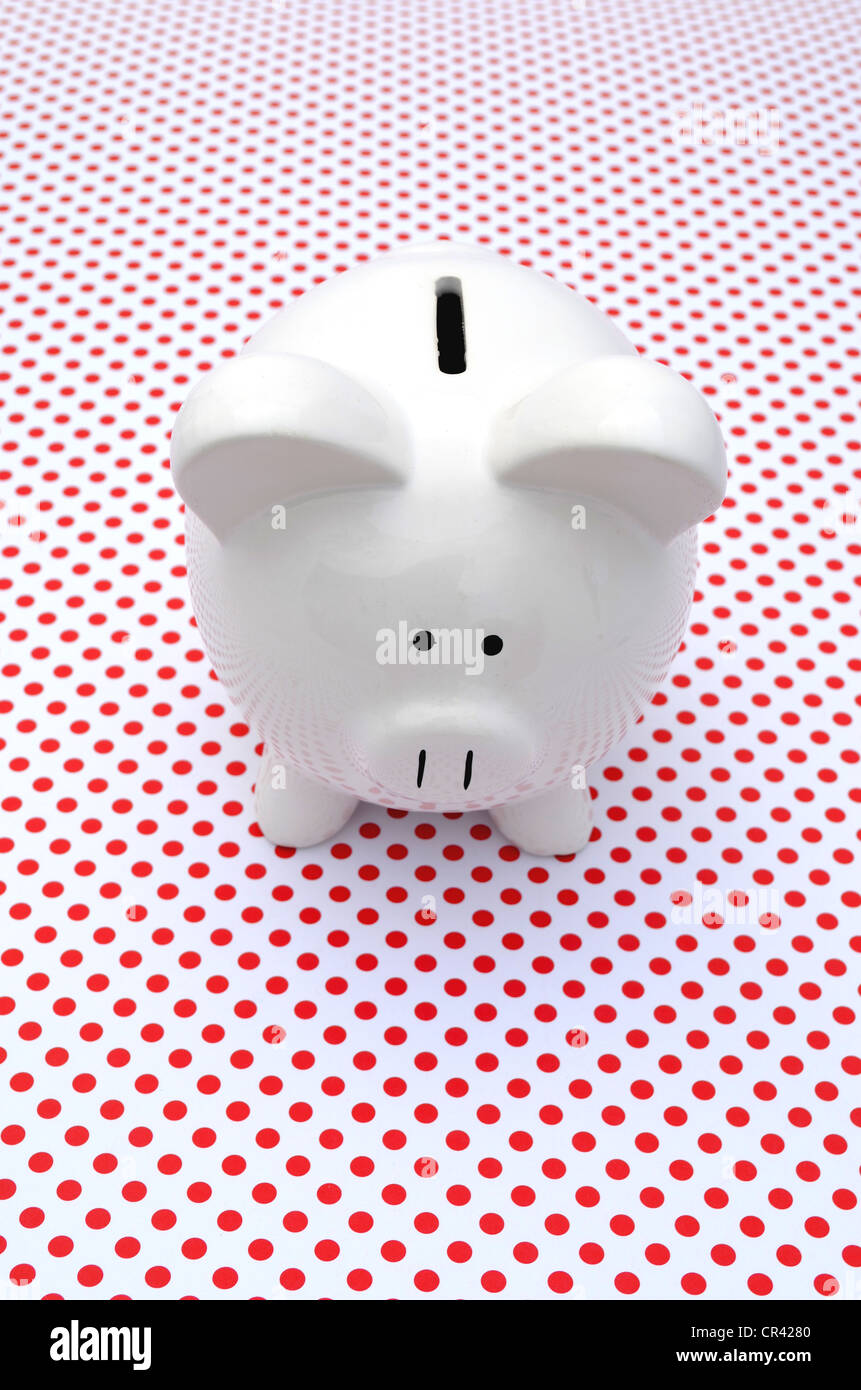 White piggy bank Stock Photo - Alamy