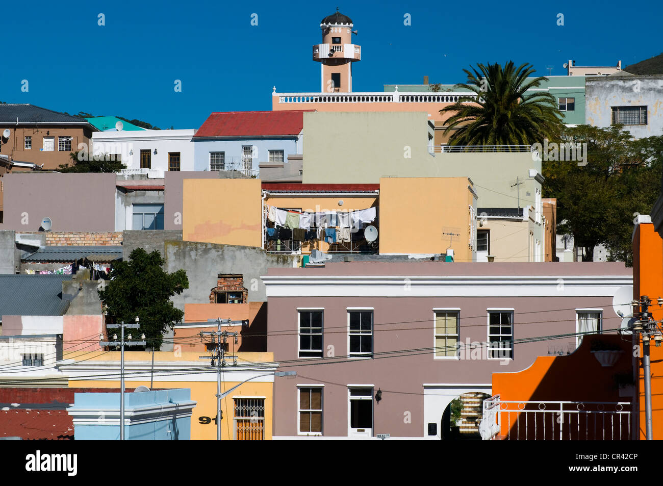 Colourful houses, Bo-Kaap district, Cape Town, Western Cape, South ...
