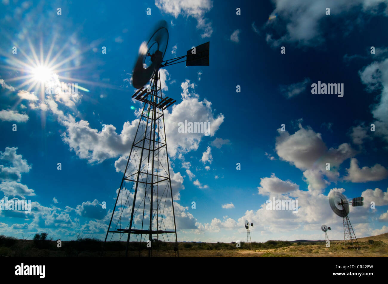 Water pump, windmill, near Kenhardt, Northern Cape, South Africa ...