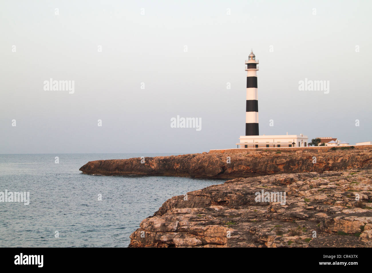 View of the lighthouse on cape Cap d'Artrutx, Menorca, Spain, Europe ...