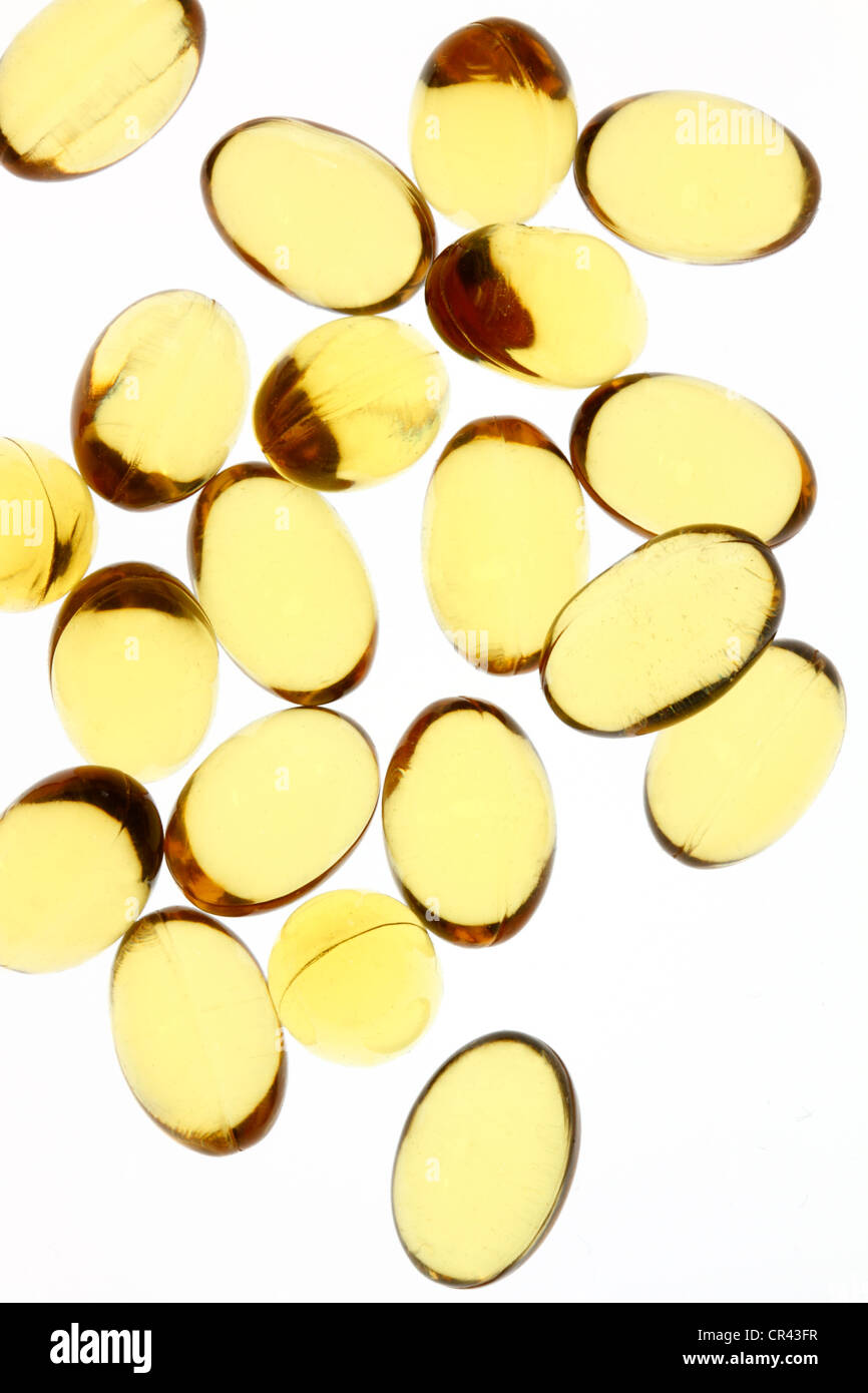 Capsules, vitamin capsules, Vitamin E Stock Photo - Alamy