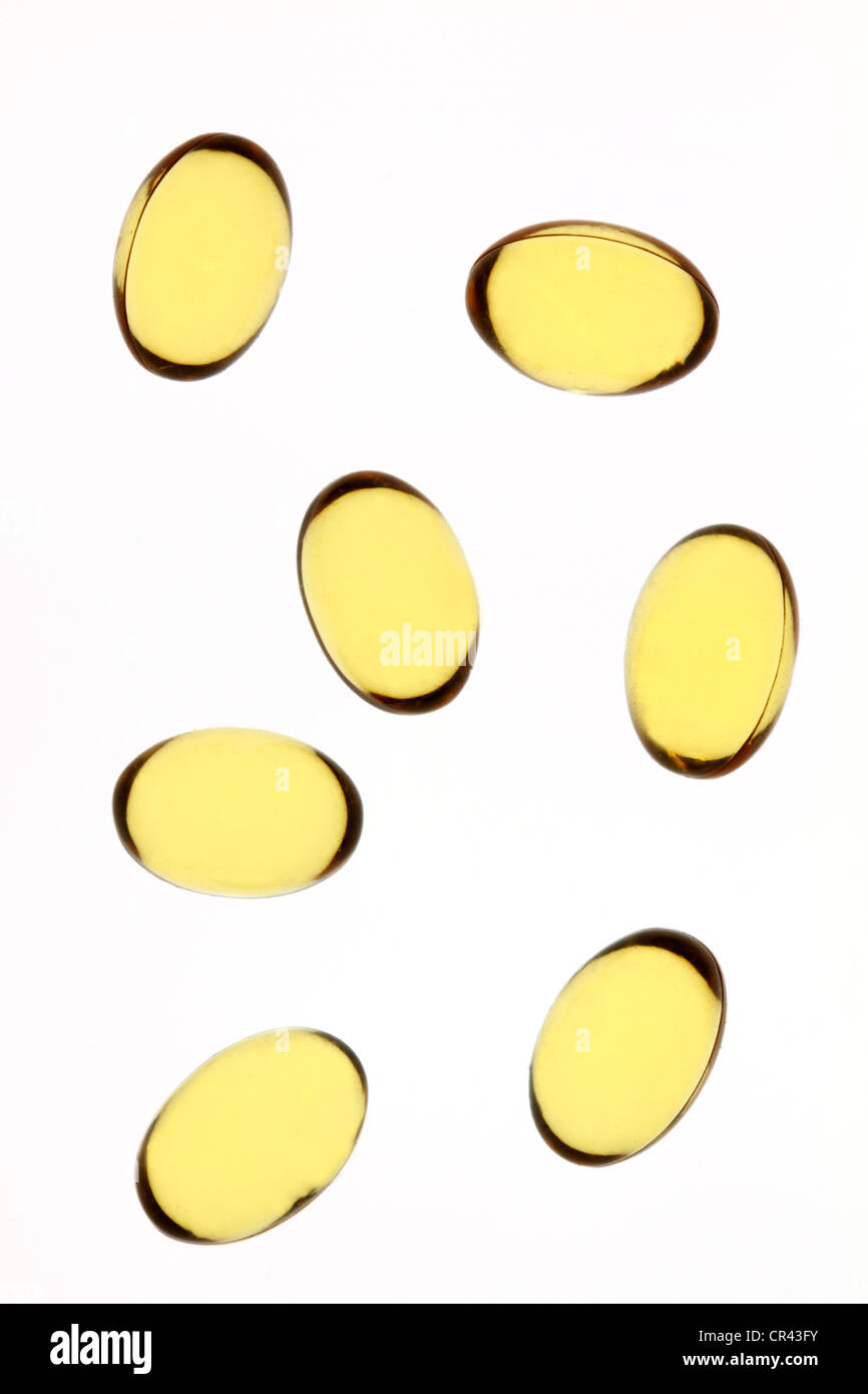 Capsules, vitamin capsules, Vitamin E Stock Photo - Alamy