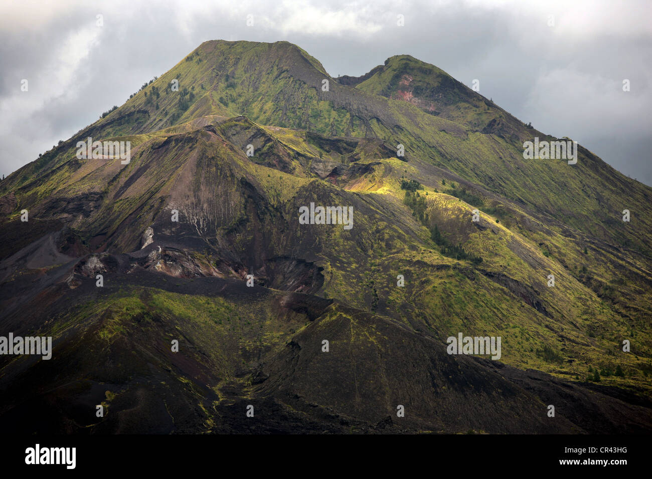 Sleeping volcano on a background of the sky. Indonesia. Bali Stock ...
