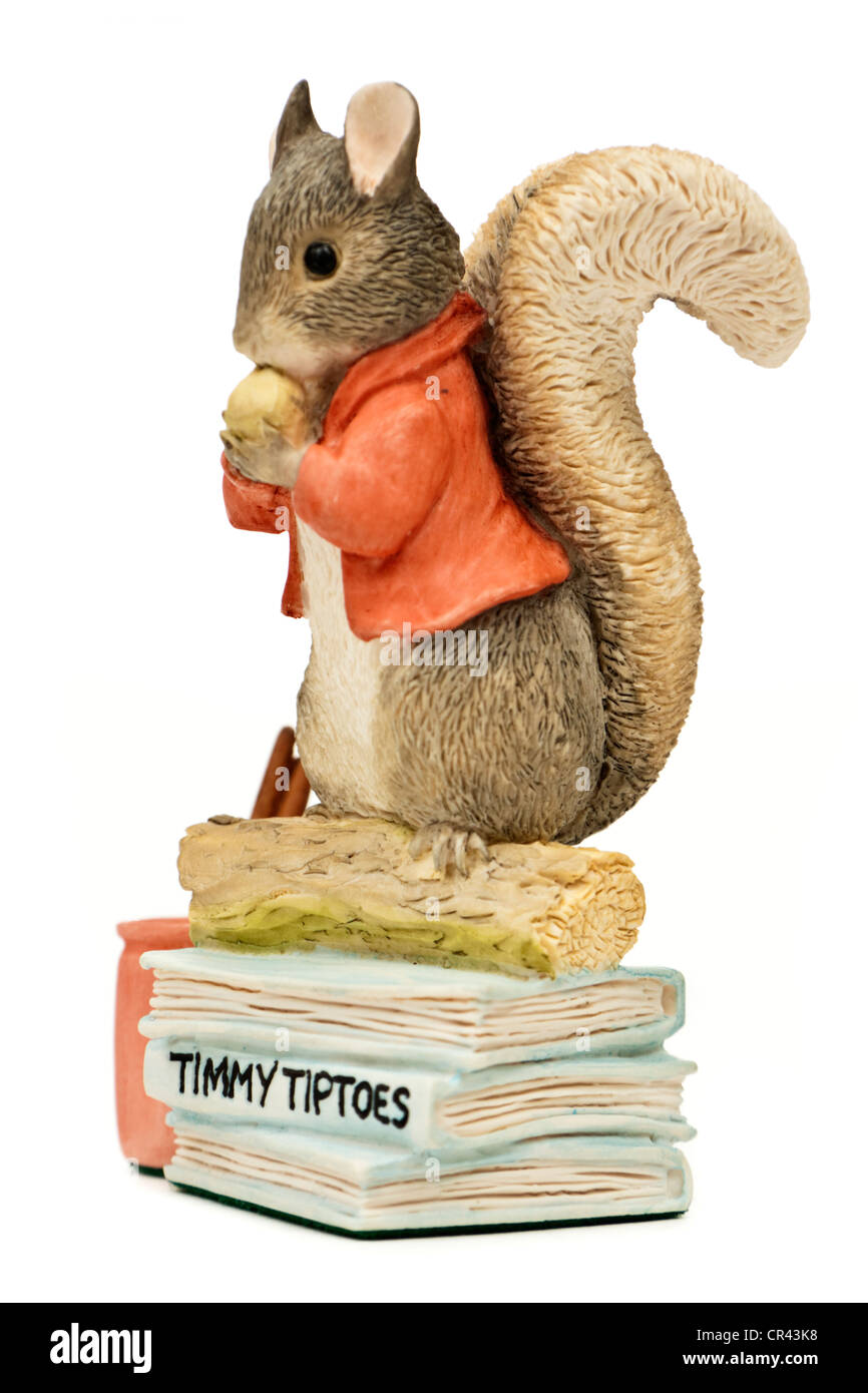 Beatrix Potter "Timmy Tiptoes" squirrel figurine by Border Fine Arts ...