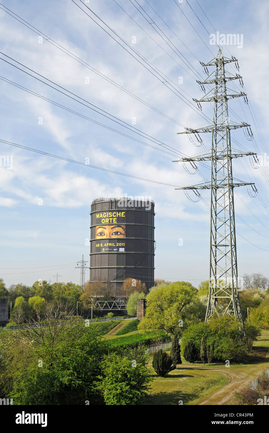 Gasometer, exhibition Magische Orte or Magical places, industrial ...