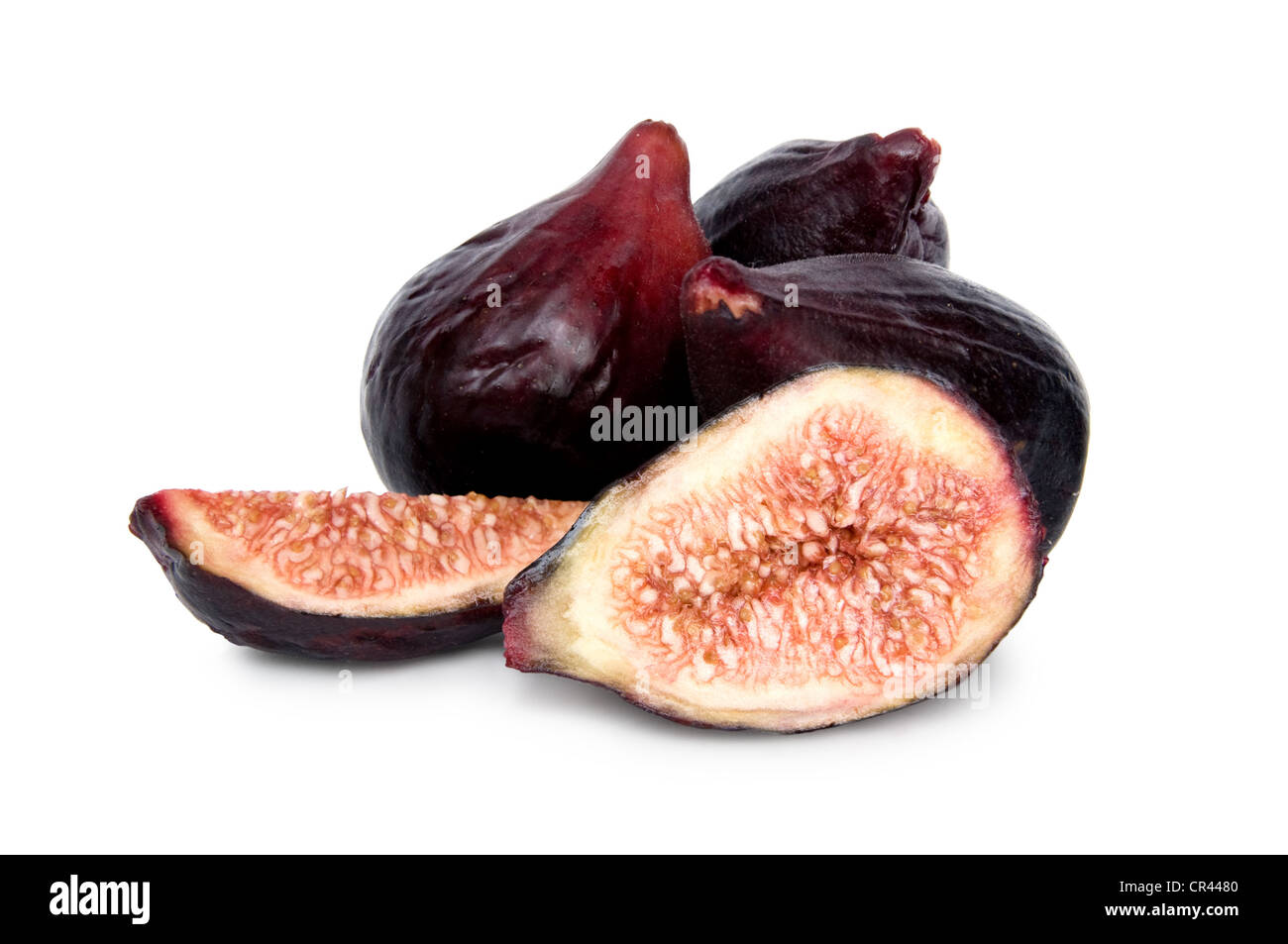 Fig fresh fruit closeup isolated on white background Stock Photo - Alamy