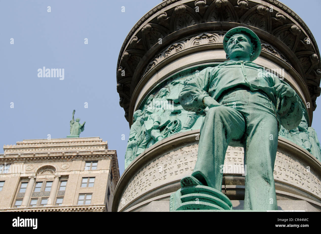 New York, Buffalo, Lafayette Square. Civil War monument, “Soldiers and ...