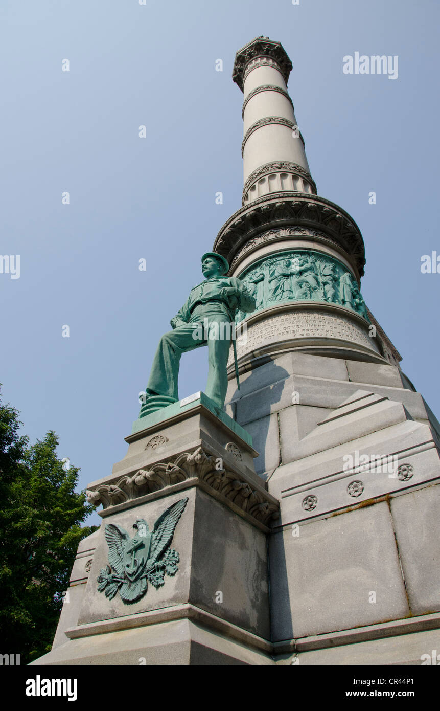 New York, Buffalo, Lafayette Square. Civil War monument, “Soldiers and Sailors” Stock Photo - Alamy
