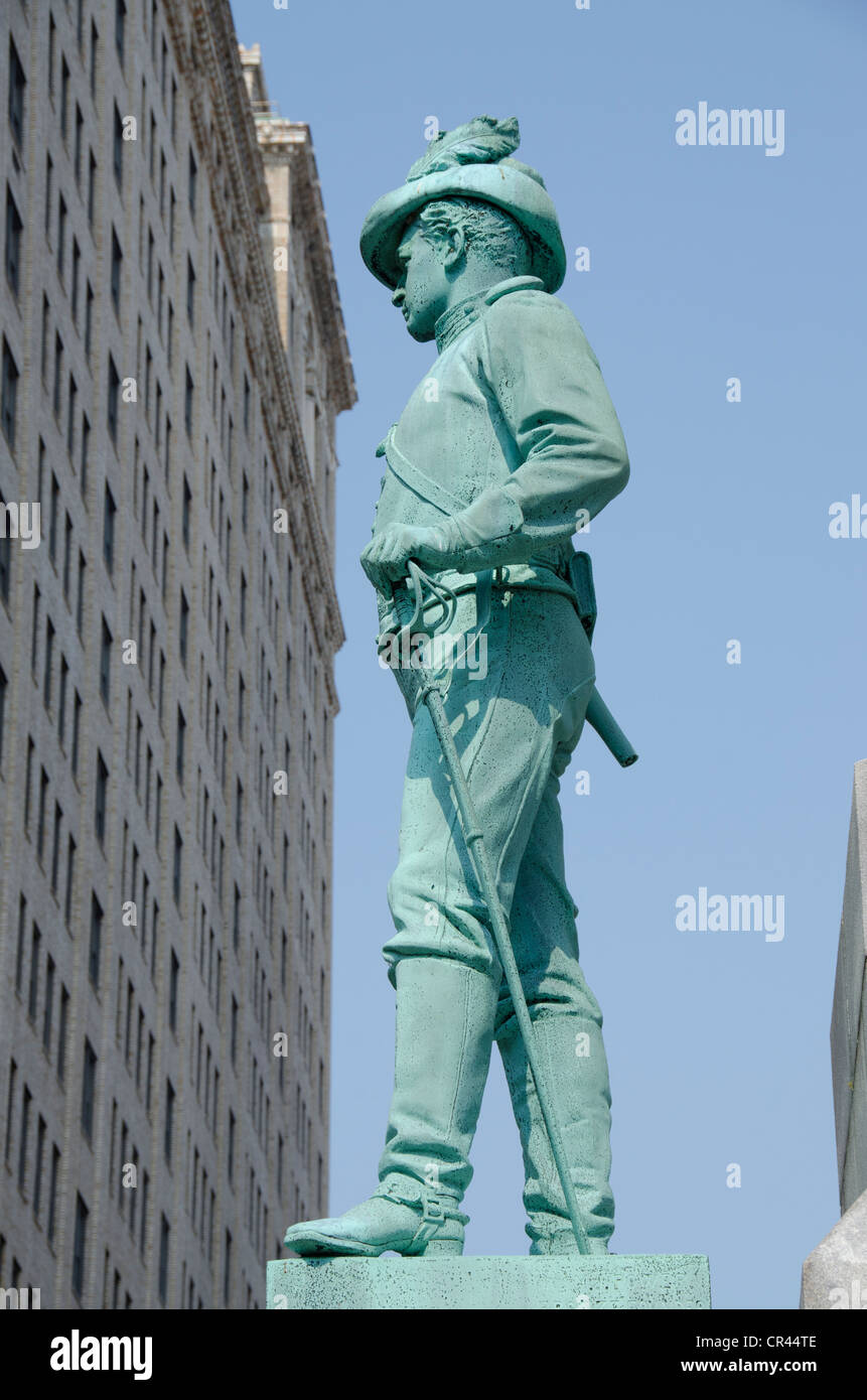 New York, Buffalo, Lafayette Square. Civil War monument, “Soldiers and ...