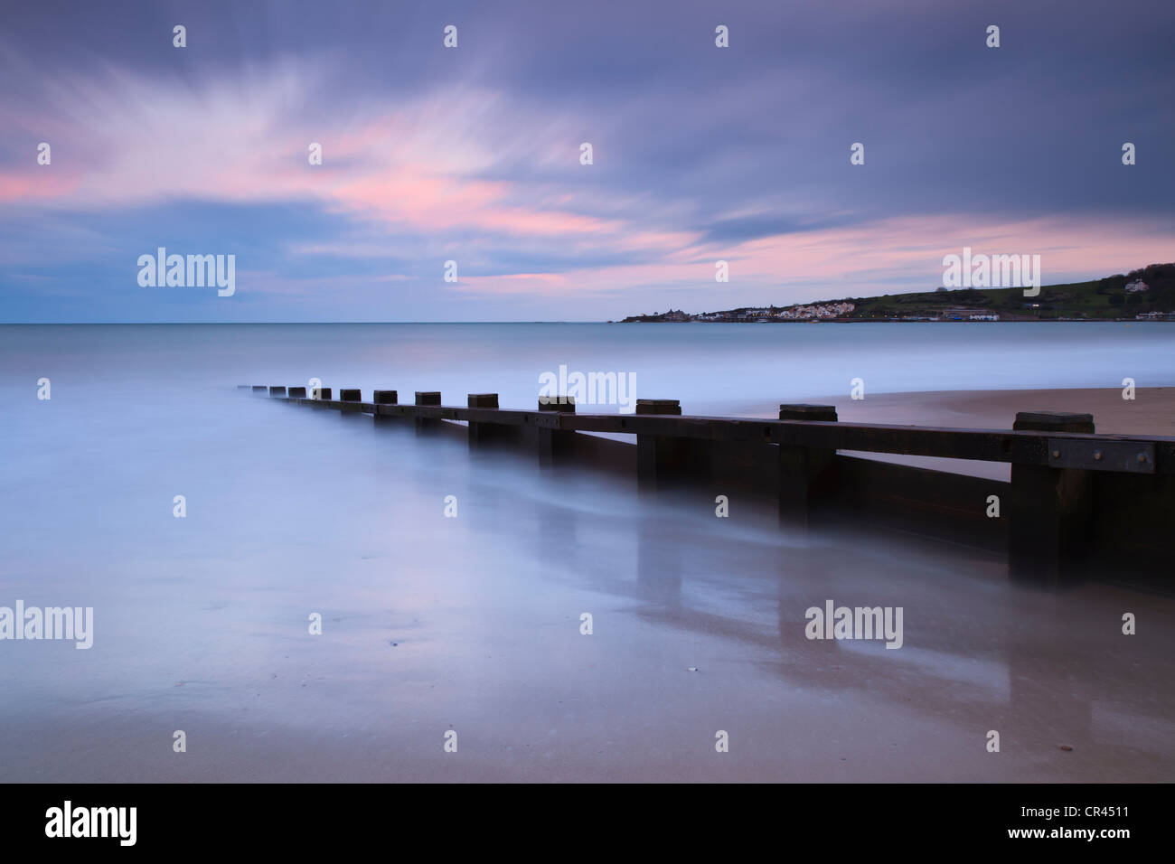 Swanage Bay With Groyne Dorset Stock Photos & Swanage Bay With Groyne ...