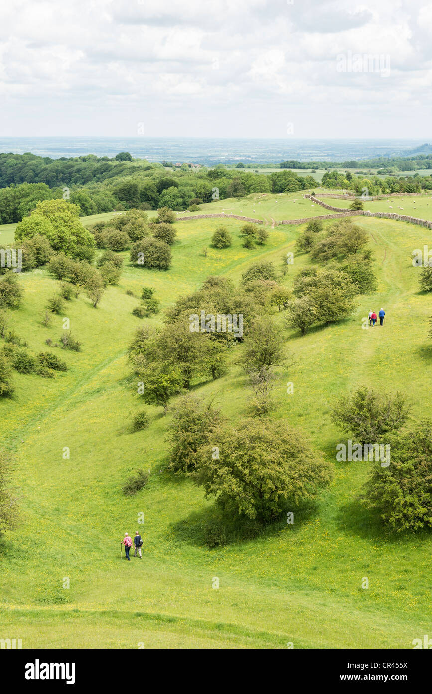 The view from Broadway Tower, Broadway, The Cotswolds, England, with ...