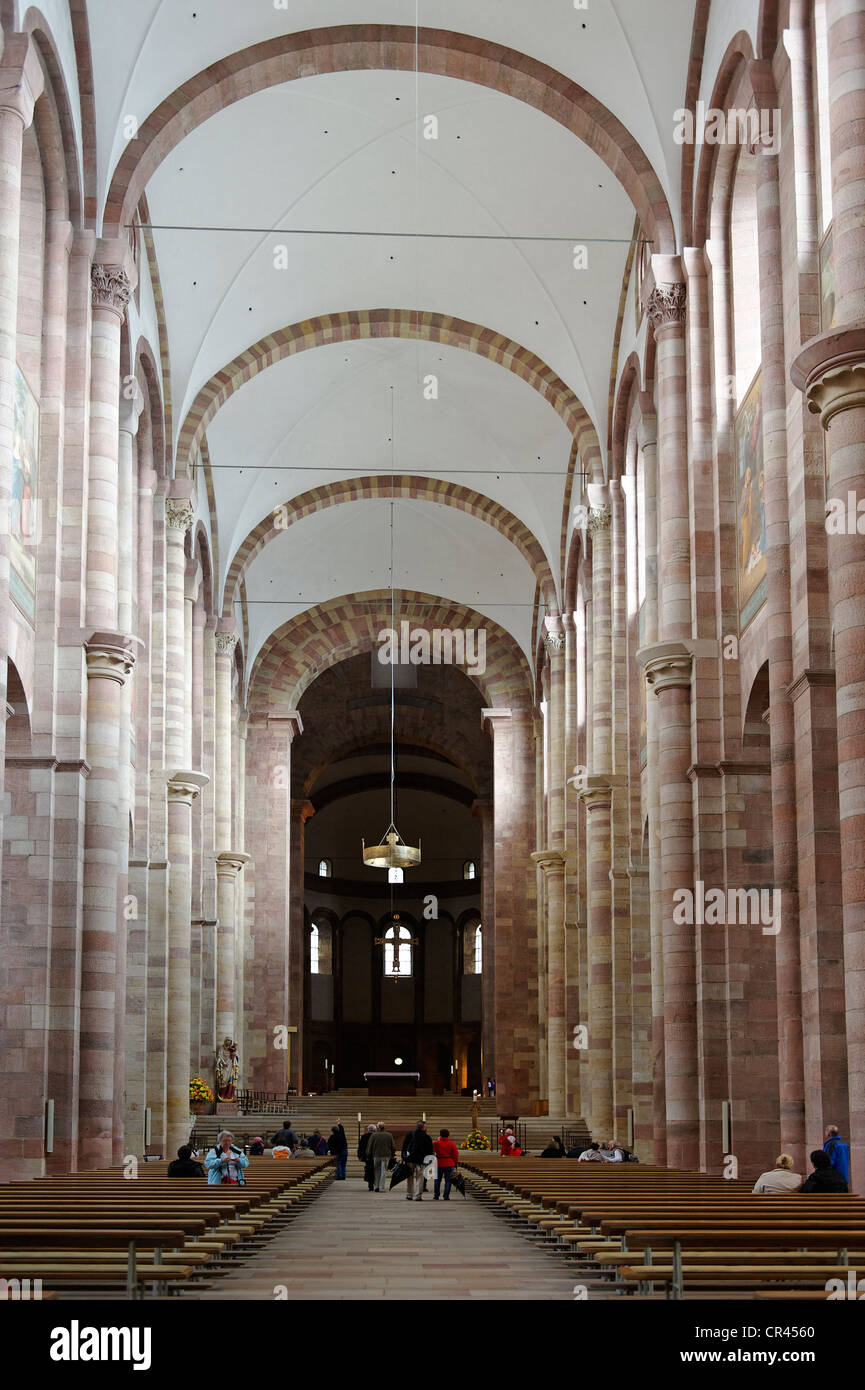 Romanesque nave, Speyer Cathedral, UNESCO World Heritage Site, Speyer ...