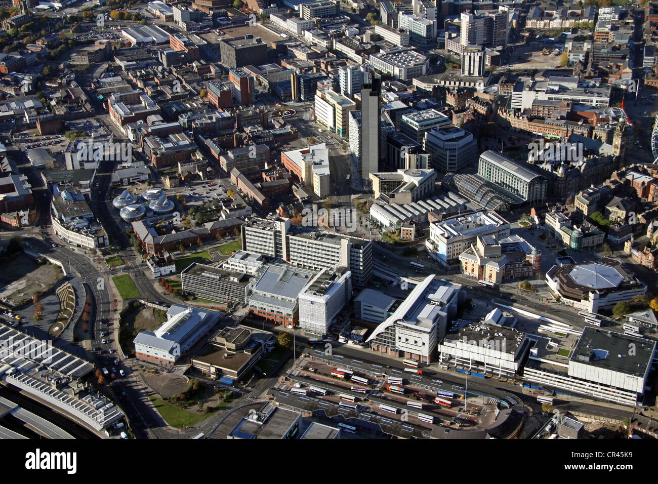 aerial view of Sheffield Hallam University Stock Photo - Alamy