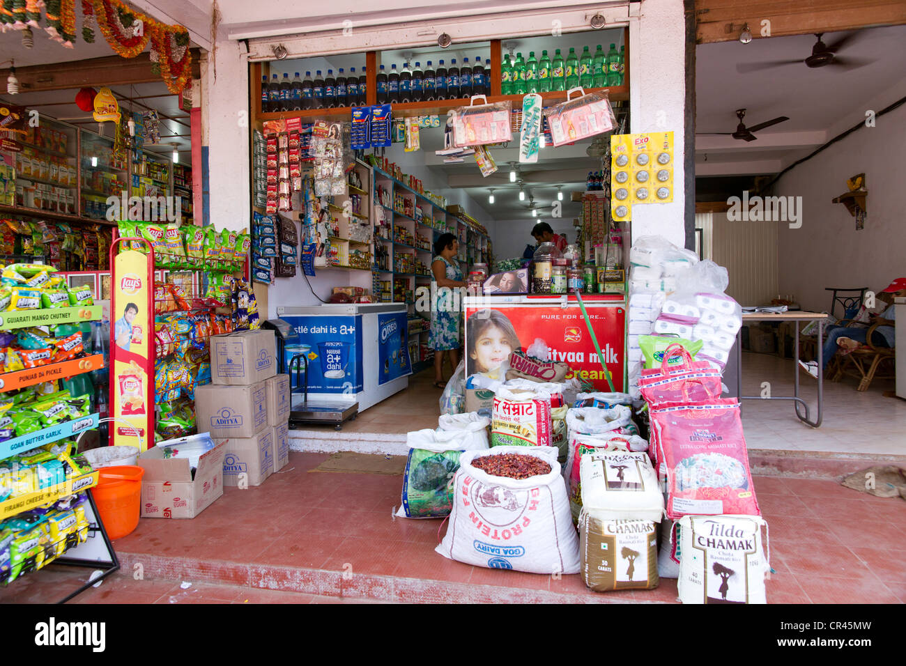 Calangute high street hi-res stock photography and images - Alamy