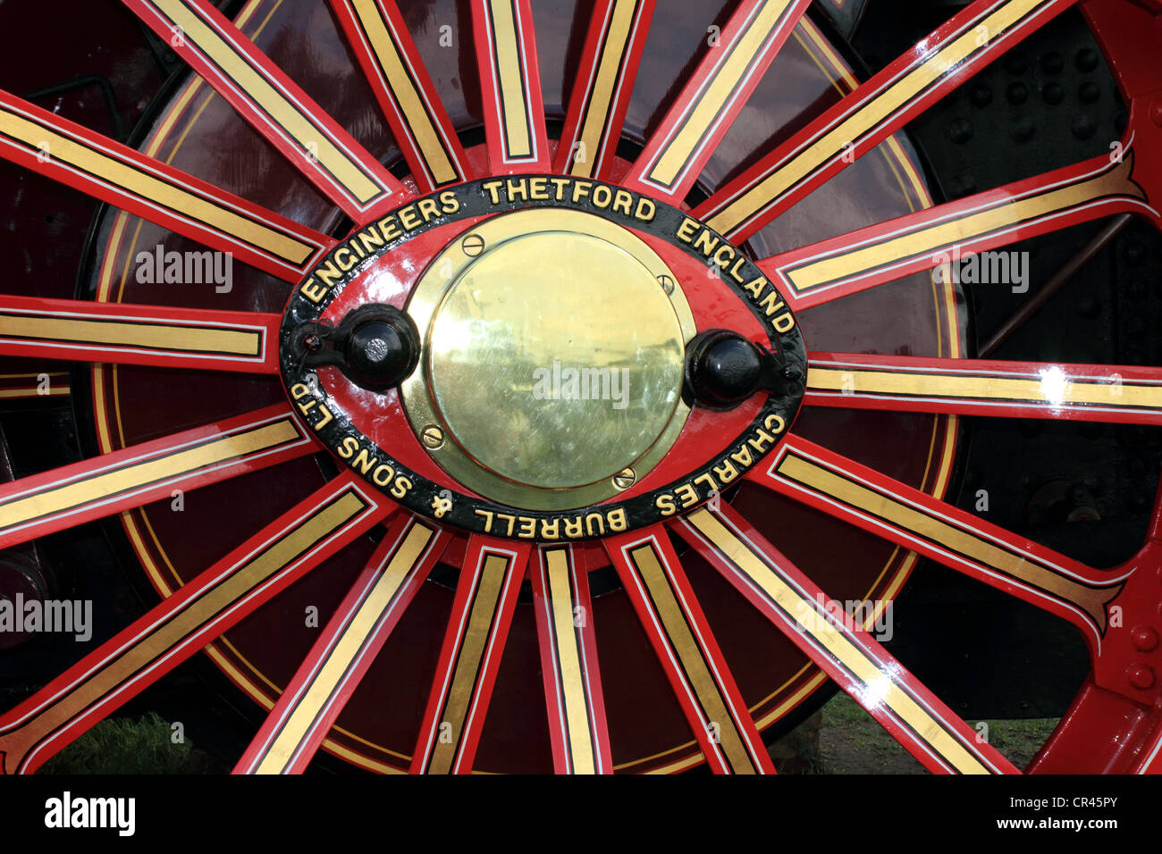 Traction Engine Wheel from the days of Steam Stock Photo - Alamy