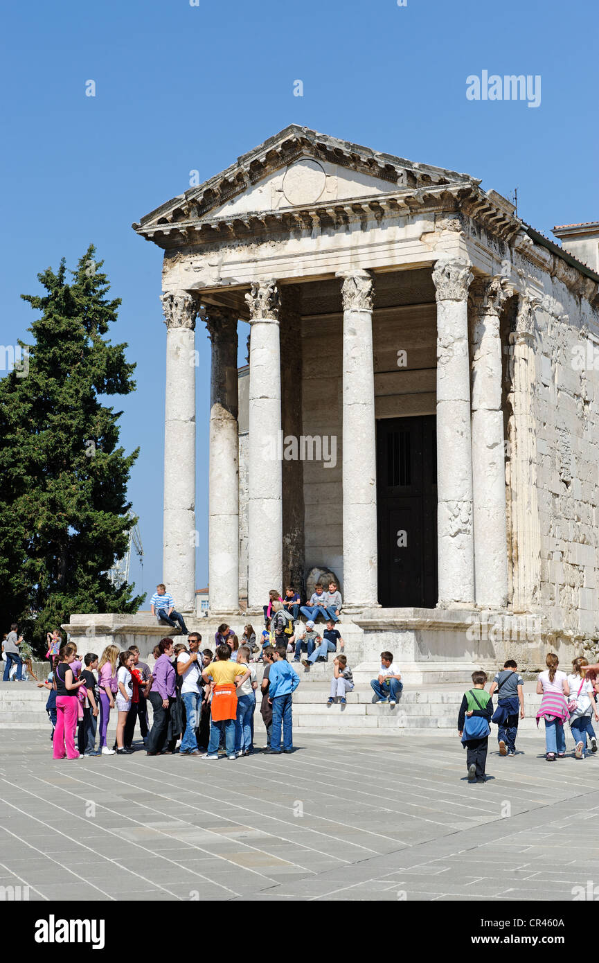 Temple of Augustus, Forum, Pula, Istria, Croatia, Europe Stock Photo ...