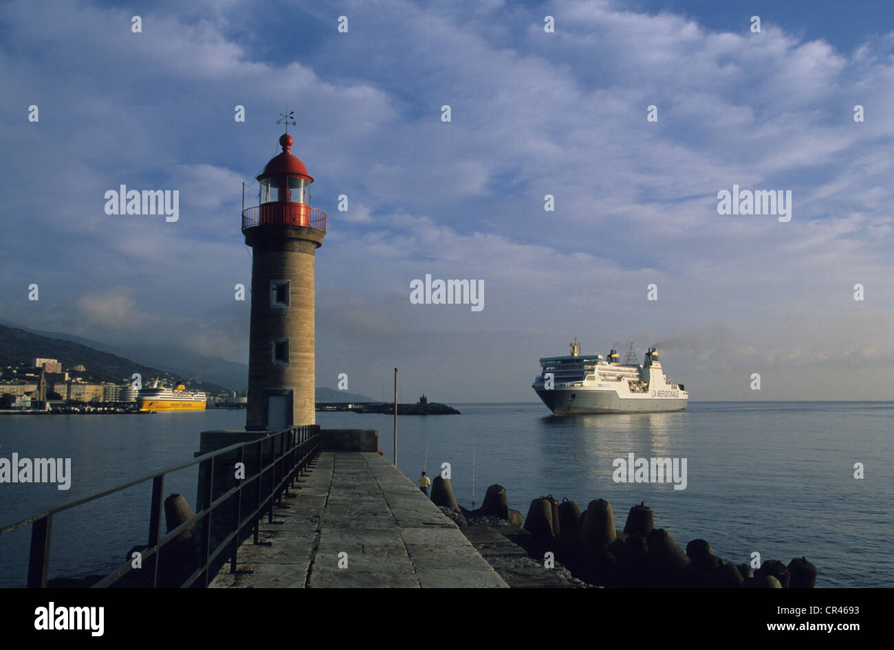 France, Haute Corse, Bastia, Dragon Lighthouse Stock Photo - Alamy