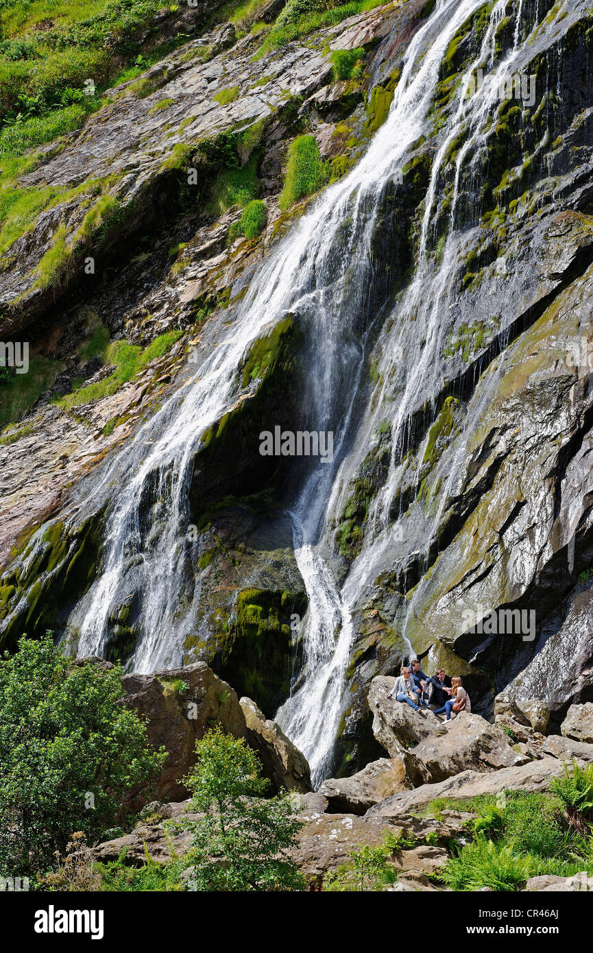 Powerscourt Waterfall, Enniskerry, Wicklow Mountains, County Wicklow ...