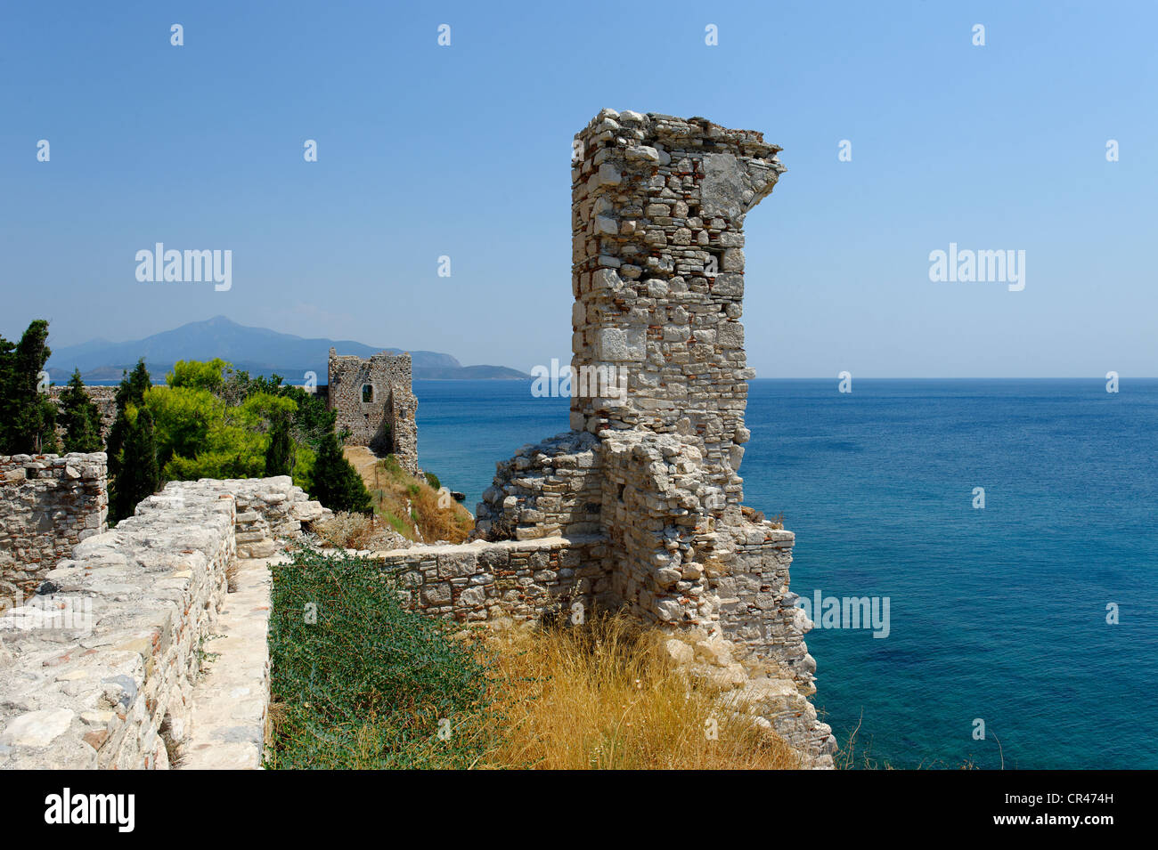 Logothetis Castle with Metamorphosis Church in the port city of ...