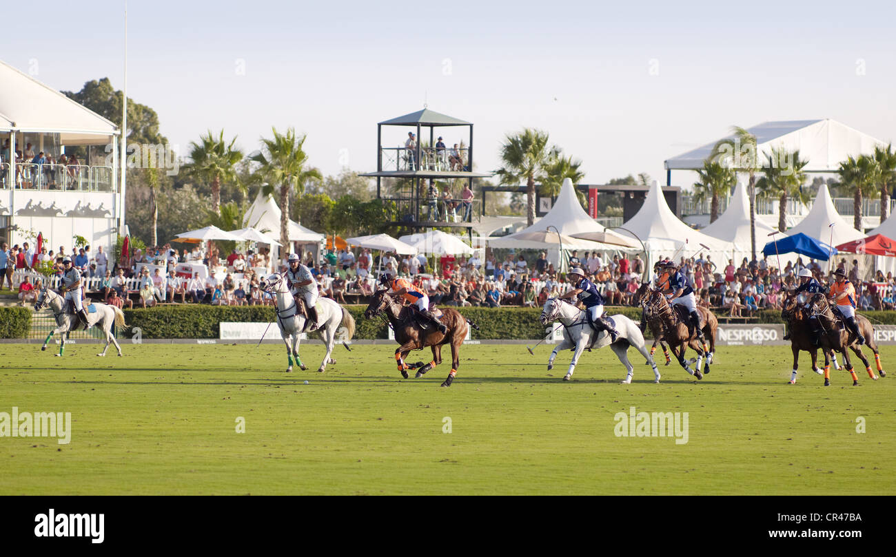 Polo tournament at Santa Maria Polo Club, Sotogrande, Andalucia, Spain ...