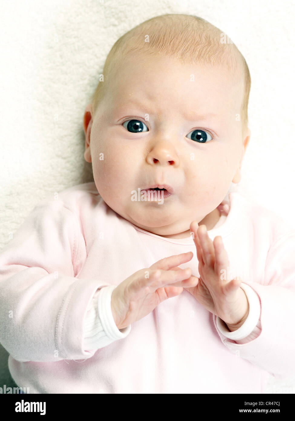 Two-month-old baby, portrait Stock Photo - Alamy