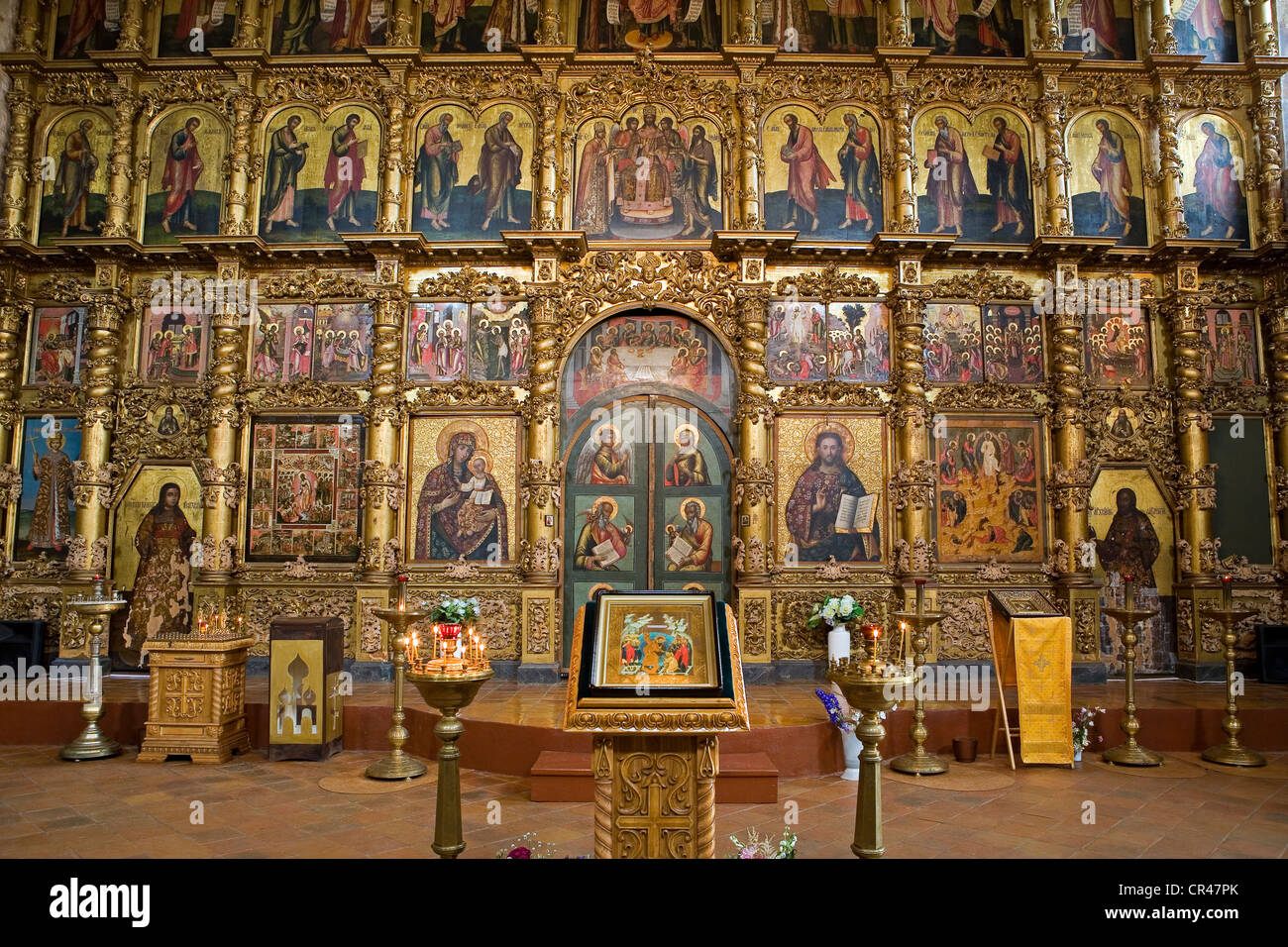 Russia, Golden Ring, Uglich, iconostasis of the Transfiguration ...