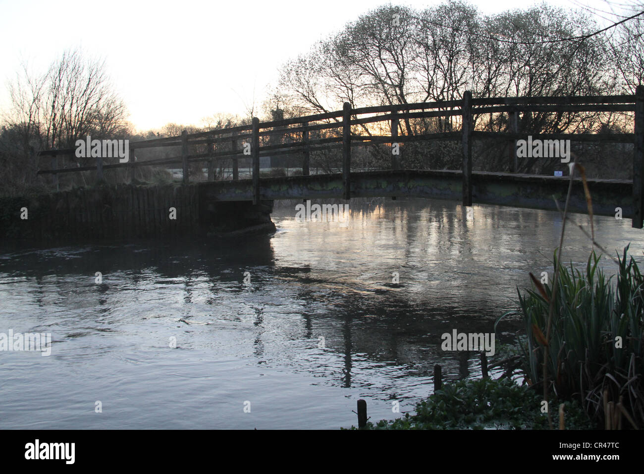 Bridge over The River Itchen Stock Photo - Alamy