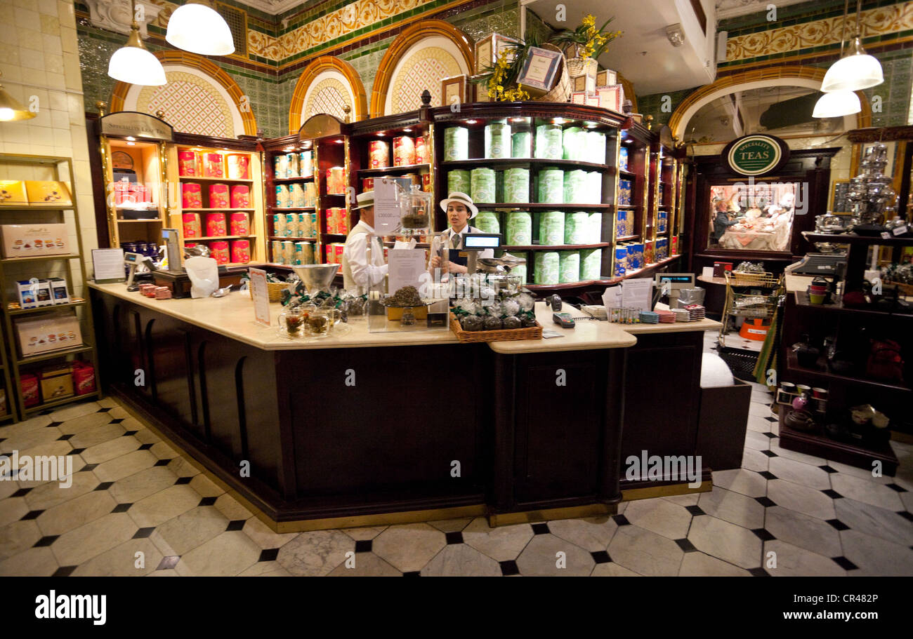 Fine tea hall, Harros department store, London, England, UK Stock Photo ...