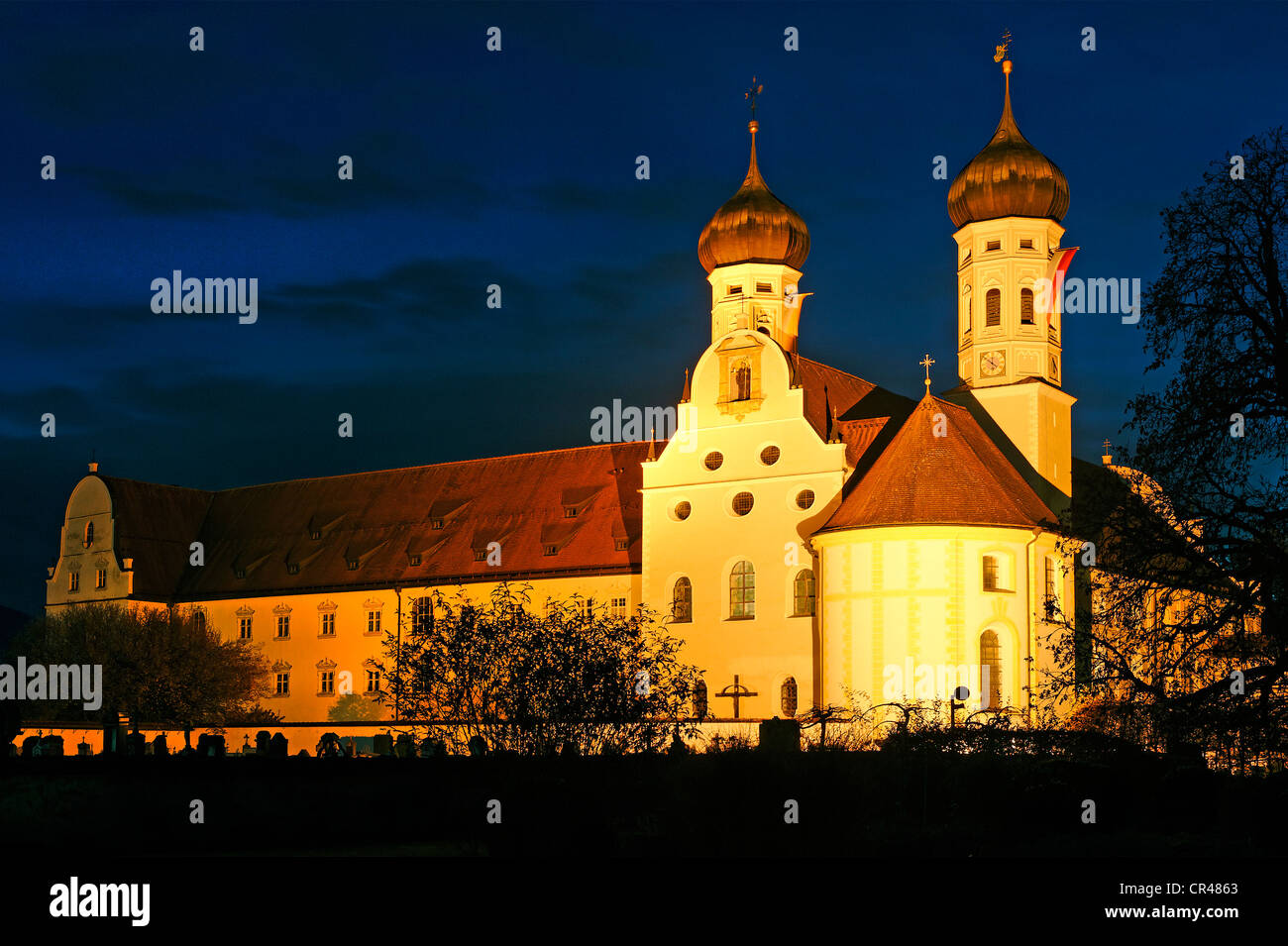 Former abbey of the Benedictine order of Benediktbeuern, Upper Bavaria ...
