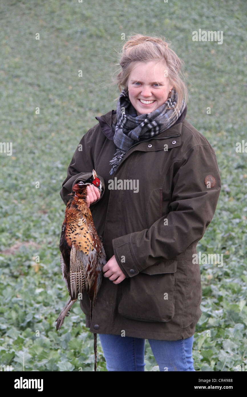 Lady with Pheasant Stock Photo - Alamy