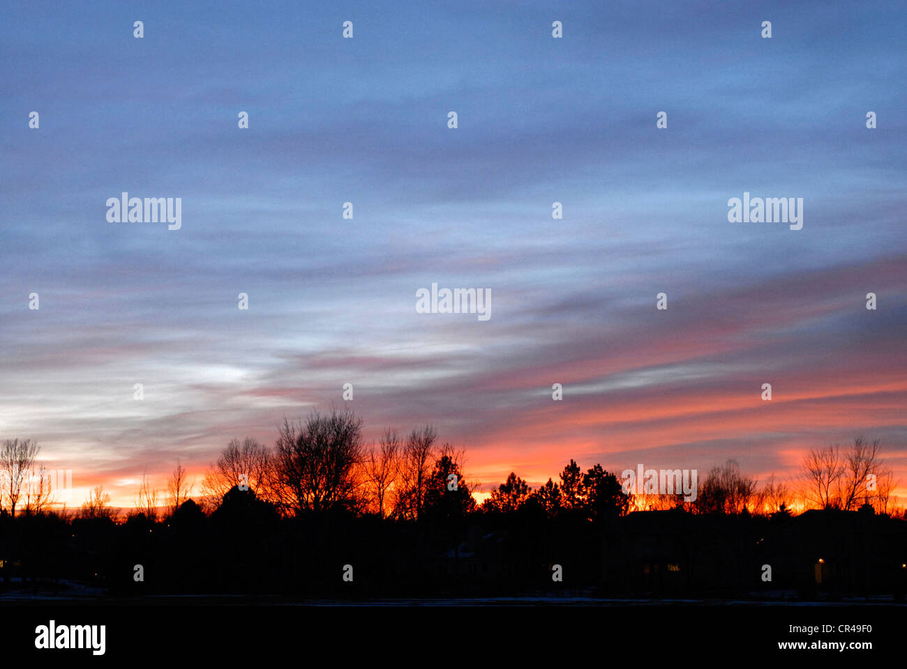 A beautiful sunset in Aurora Colorado Stock Photo - Alamy