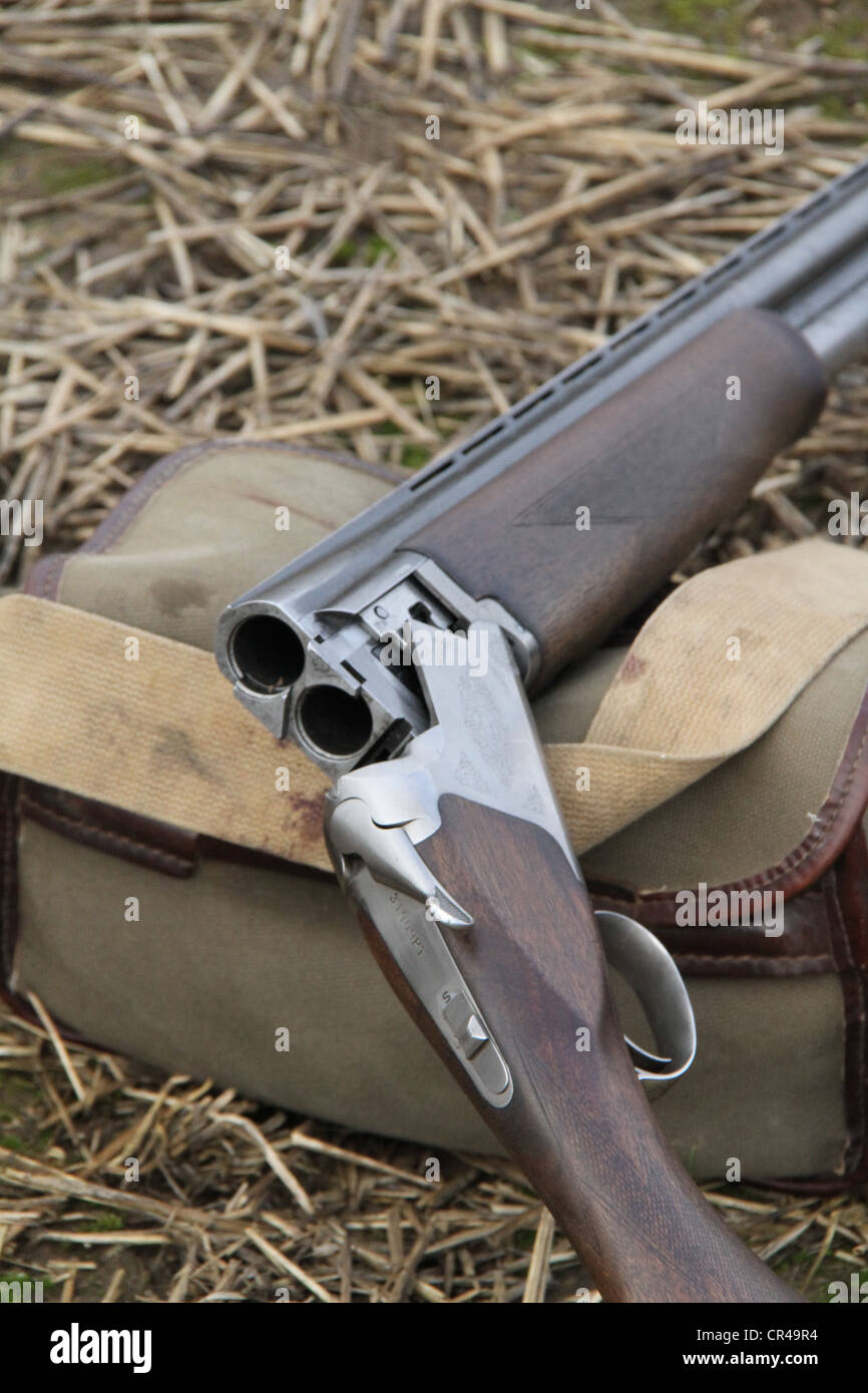 Over and Under Gun plus Bag Stock Photo - Alamy