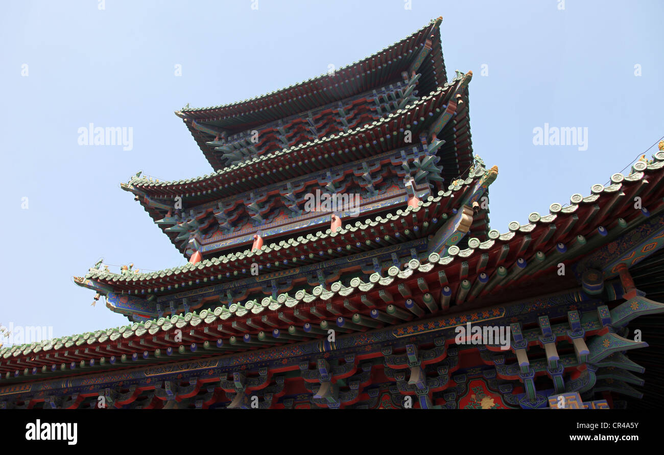 It's a photo of an old Chinese temple. It''s colorful and make from ...