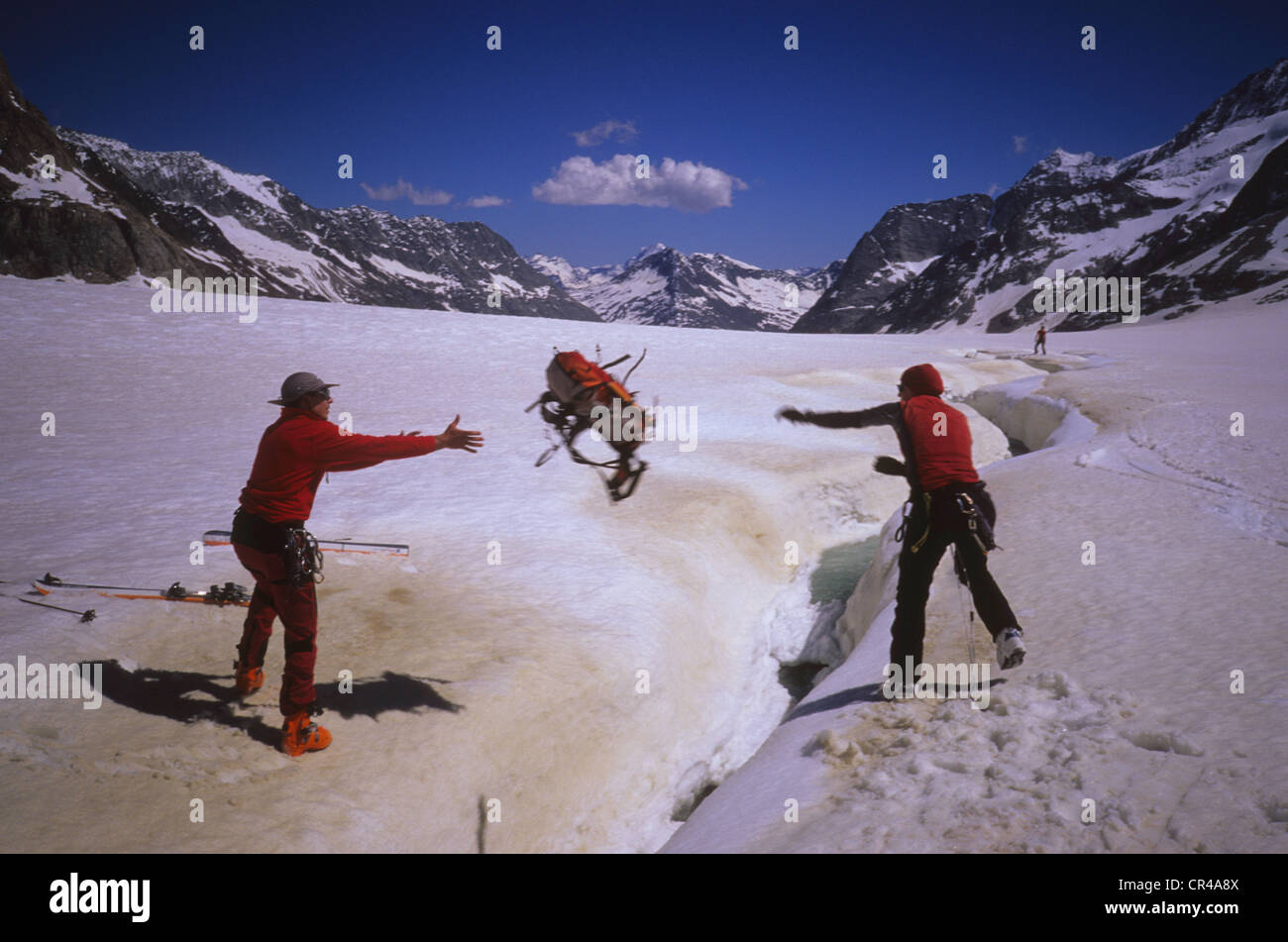 Switzerland canton of Bern Bernese Oberland highlands Alpine touring ...