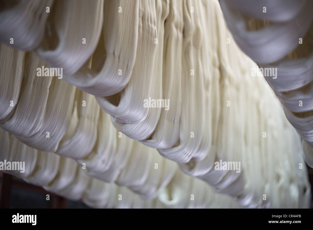 Saiei Orimono silk production factory, in Kawamata, Fukushima ...