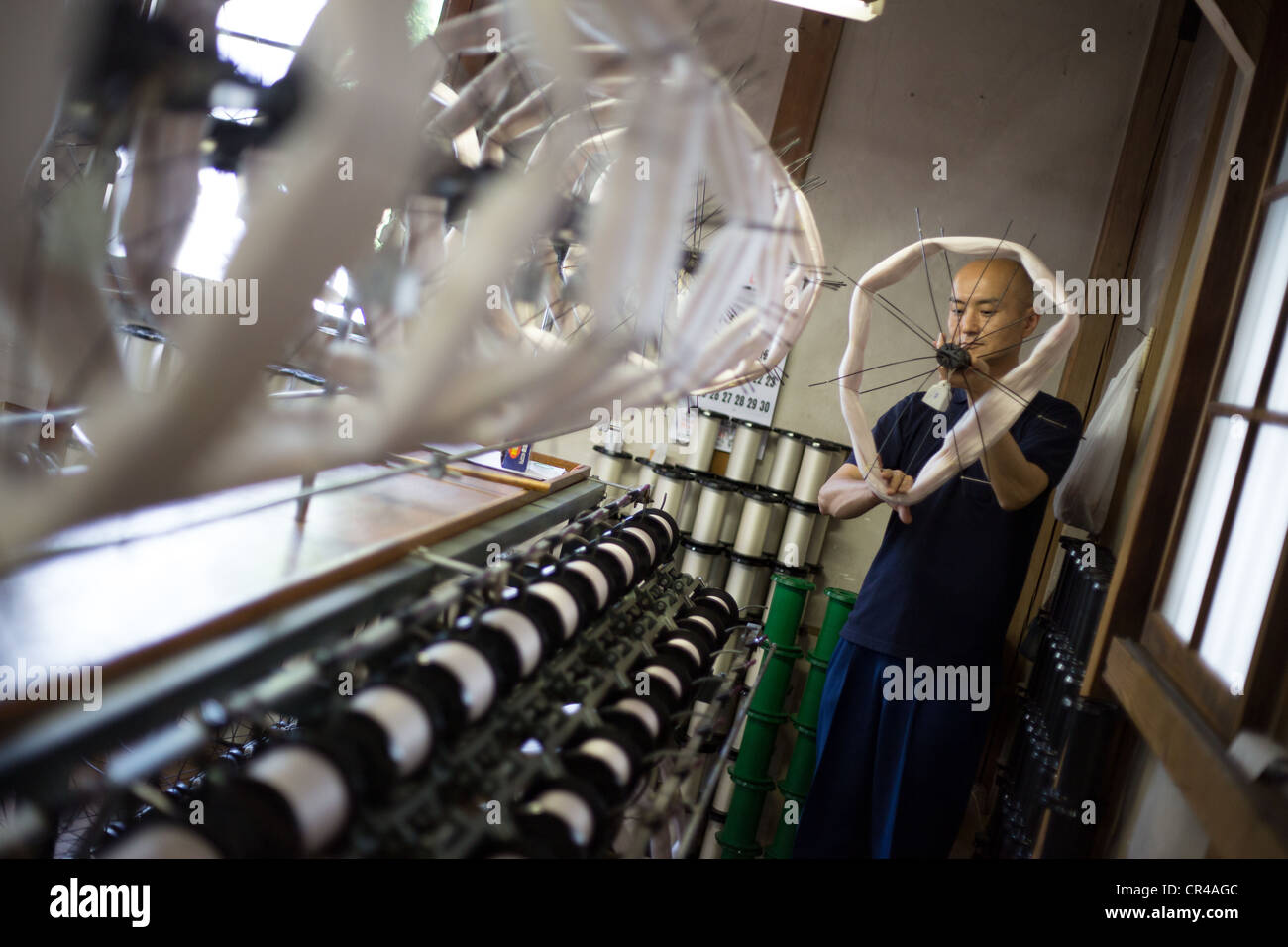 Japanese silk factory hi-res stock photography and images - Alamy
