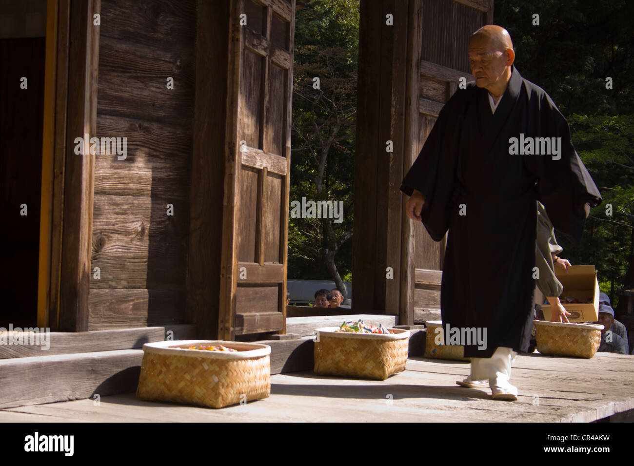 Japanese Buddhist monk during a village festival Stock Photo - Alamy