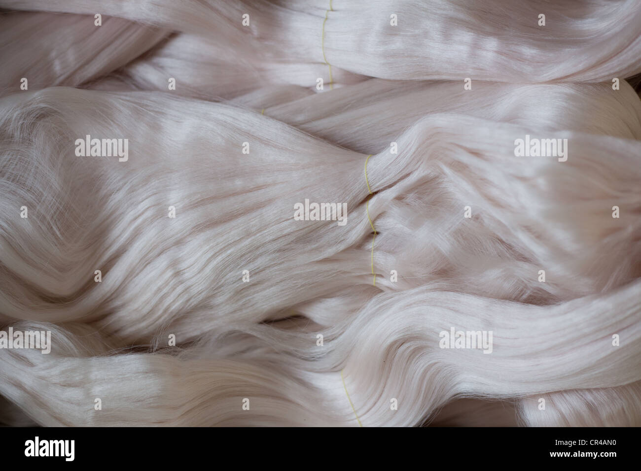 Saiei Orimono silk production factory, in Kawamata, Fukushima ...