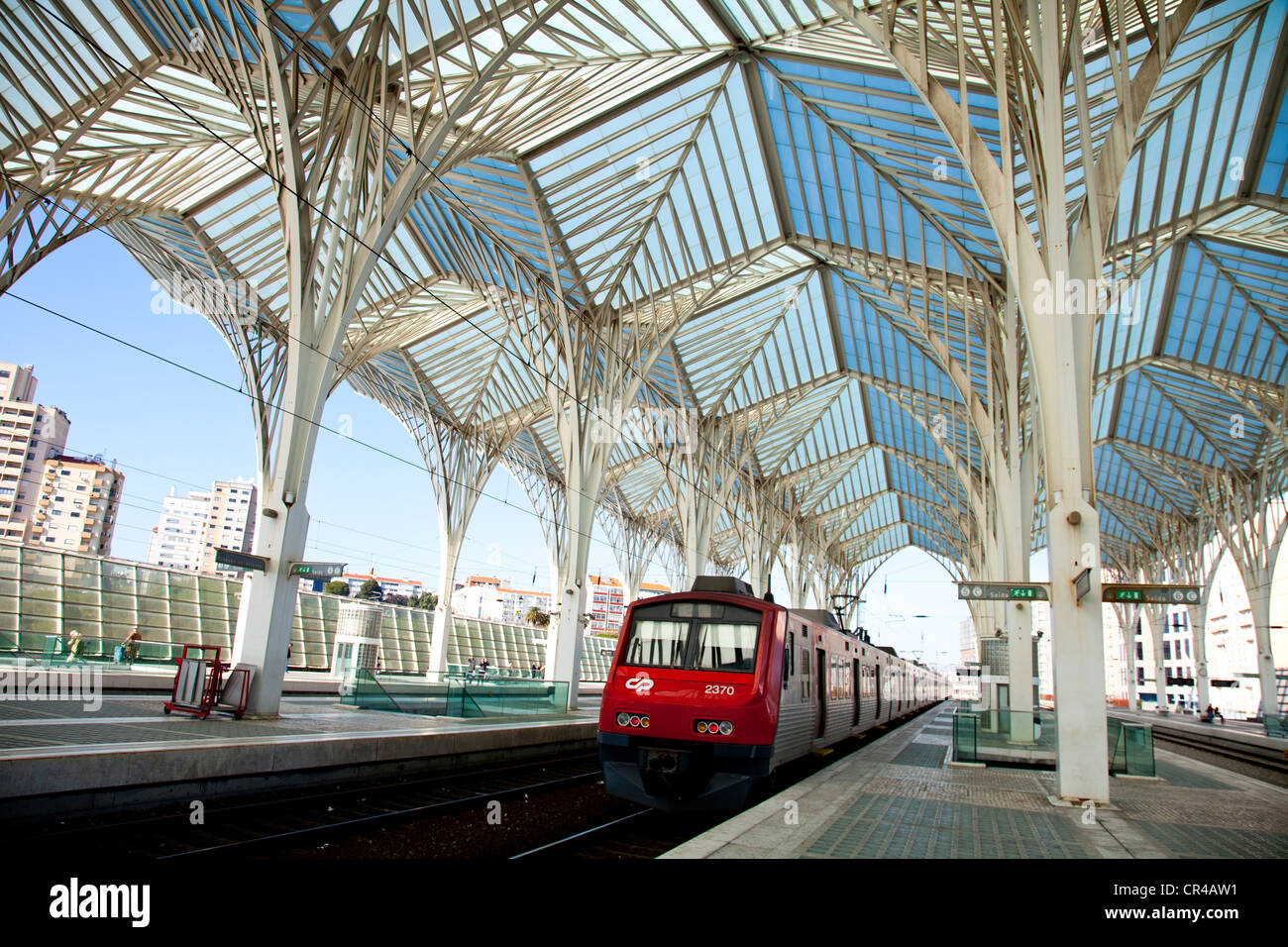 Orient Station, by architect Calatrava, Lisbon, Portugal, Europe Stock ...