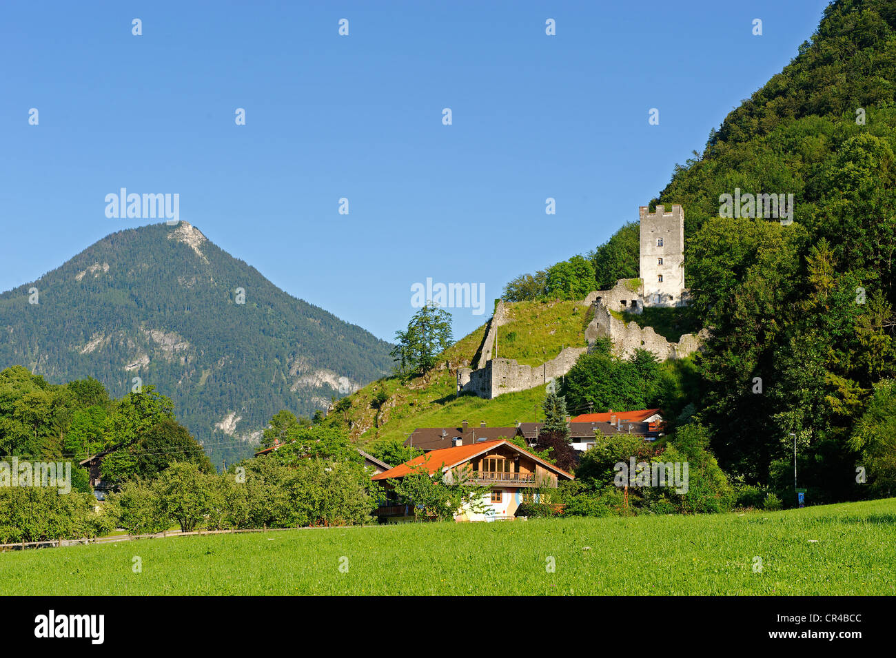Burg Falkenstein castle, Flintsbach, Upper Bavaria, Bavaria, Germany ...