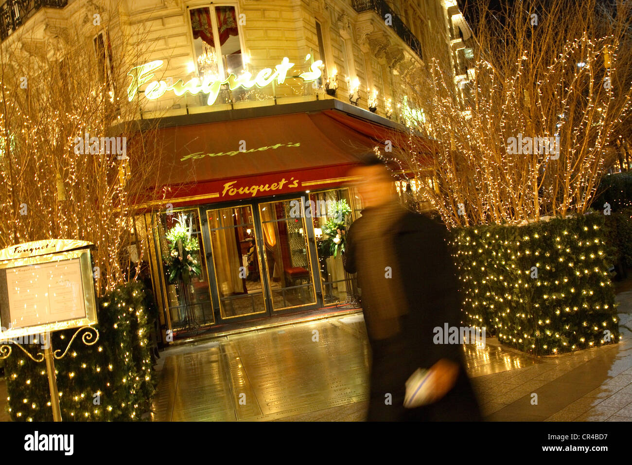 France, Paris, Le Fouquet's Restaurant Stock Photo - Alamy