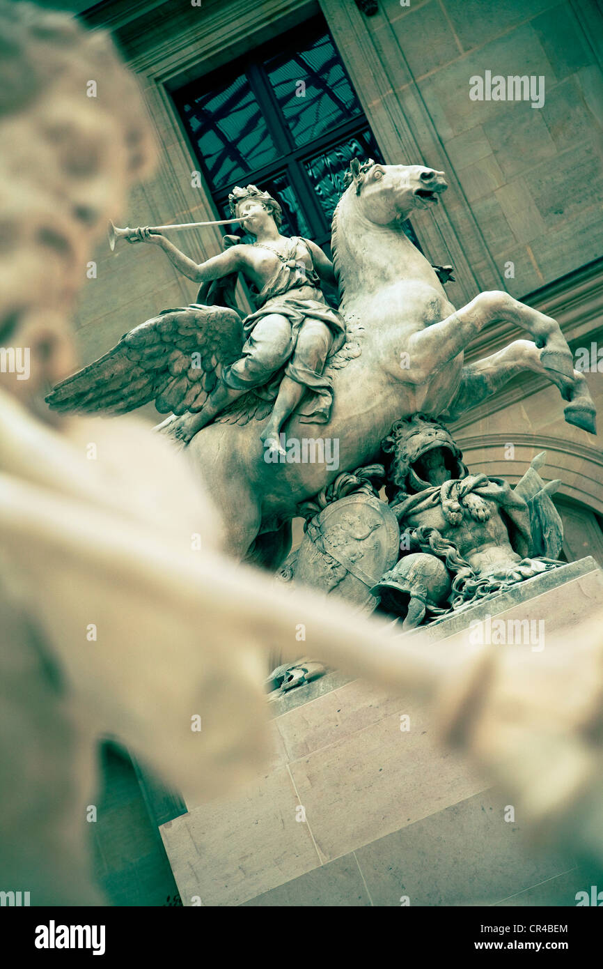 Paris louvre museum cour marly hi-res stock photography and images - Alamy