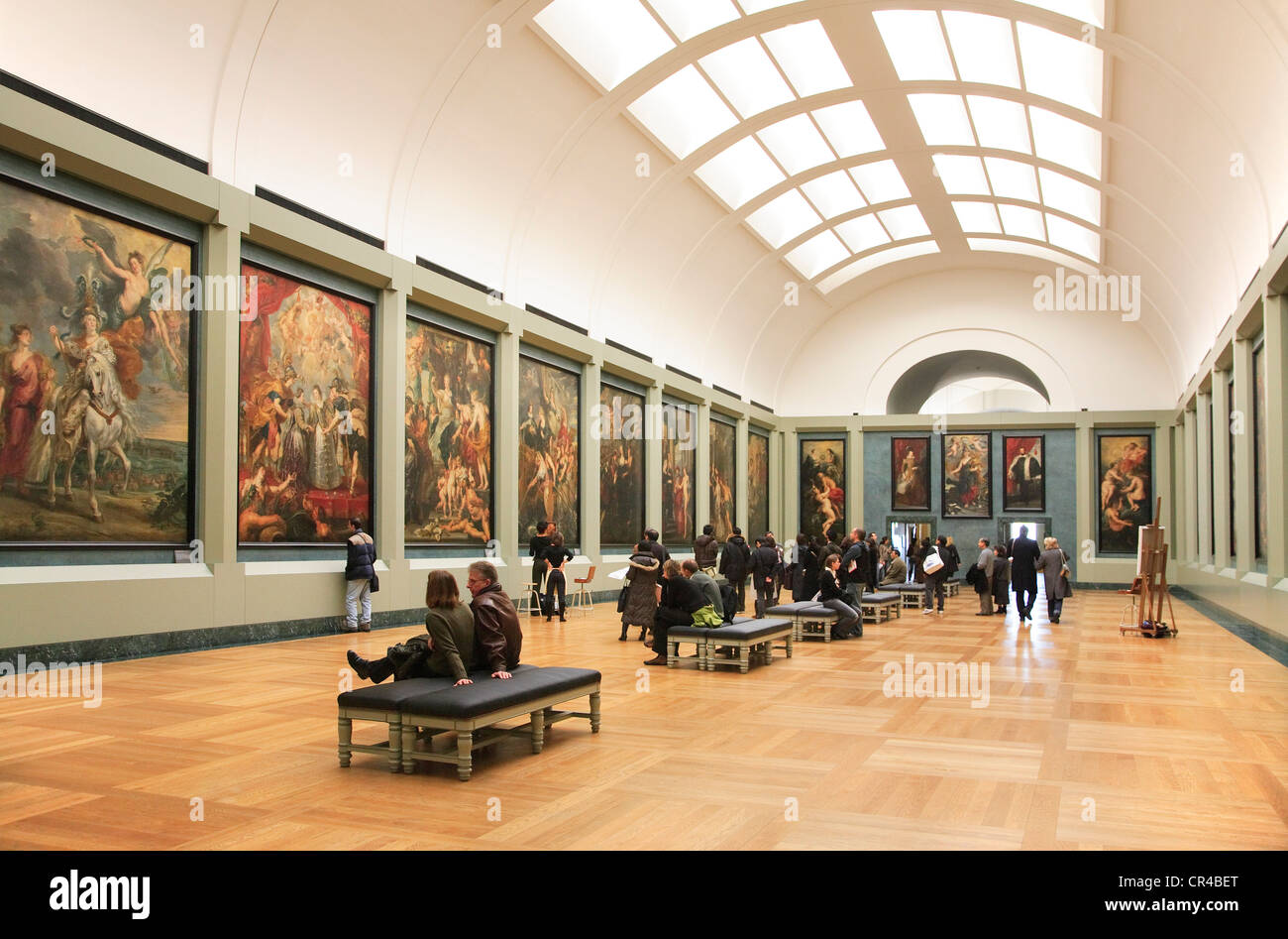 France, Paris, the Louvre Museum, Rubens Room in the Richelieu Wing ...