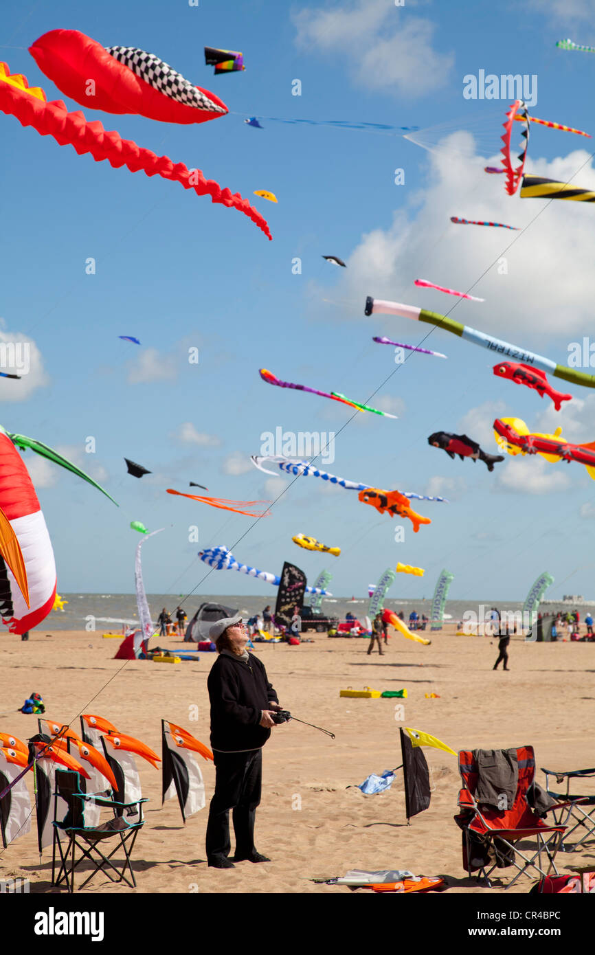 Kites at the International Kite Festival in Ostend, West Flanders ...