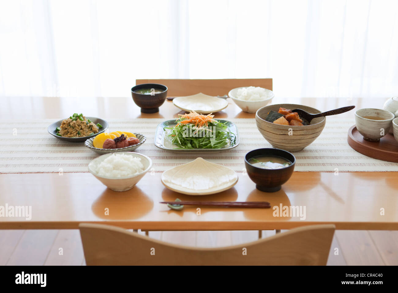 Japanese Breakfast Table Stock Photo - Alamy