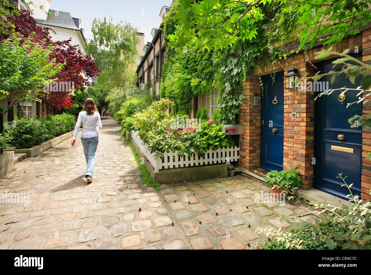 France, Paris, the Allee de l'industrie Stock Photo - Alamy