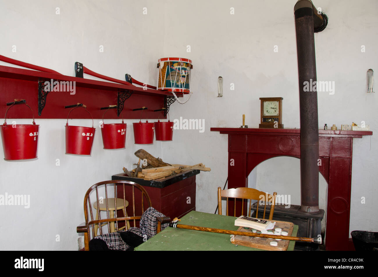 New York, Oswego. Fort Ontario State Historic Site, inside fort Stock ...