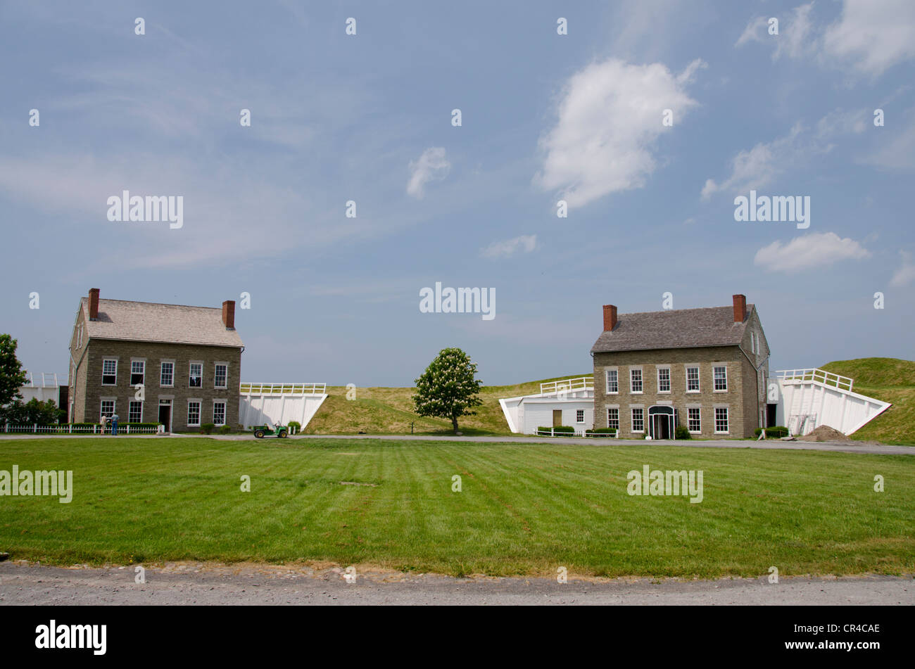New York, Oswego. Fort Ontario State Historic Site, fort housing Stock ...